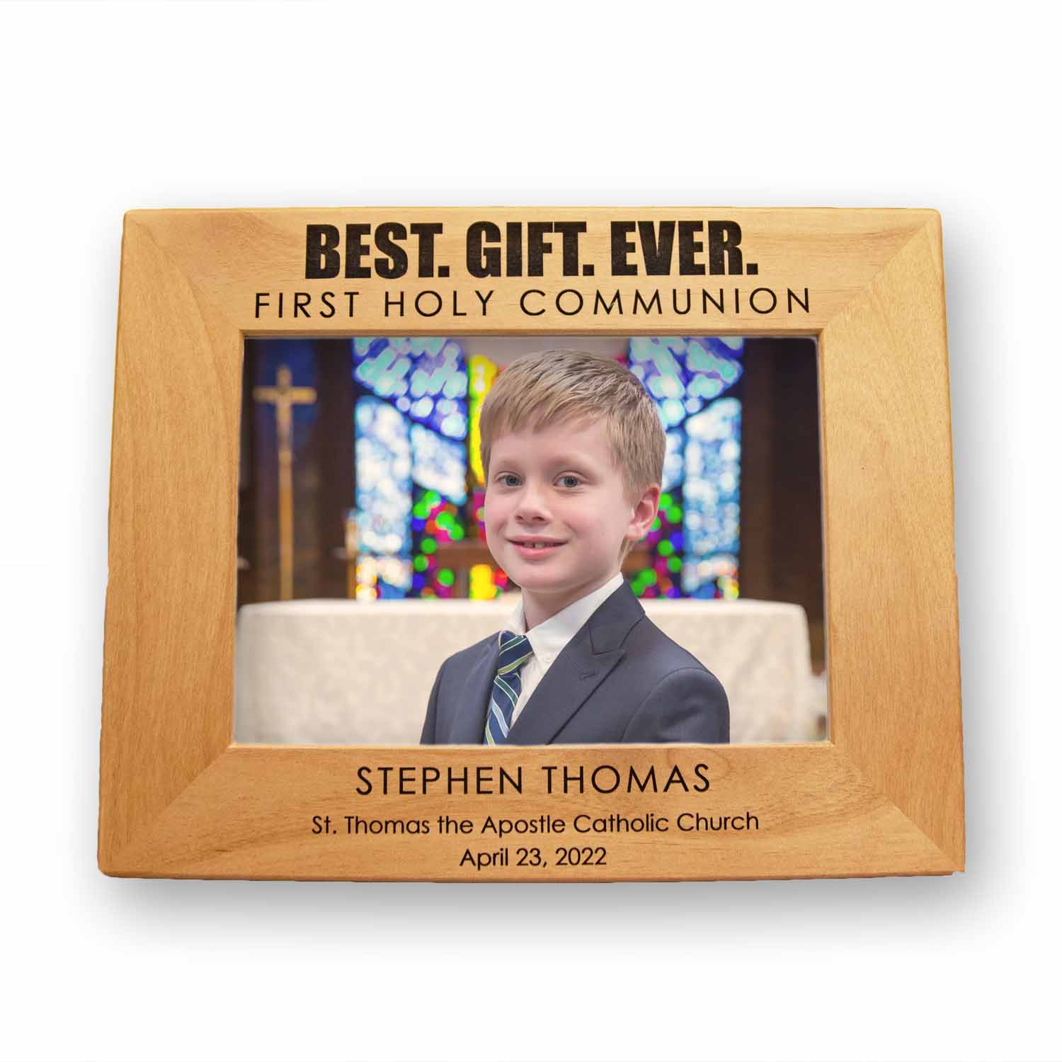First Holy Communion Wood Picture Frame - Best Gift Ever