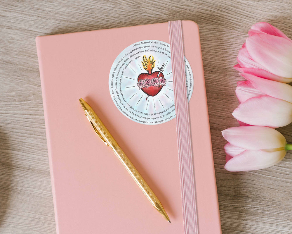 Immaculate Heart of Mary Catholic Vinyl Waterproof Sticker