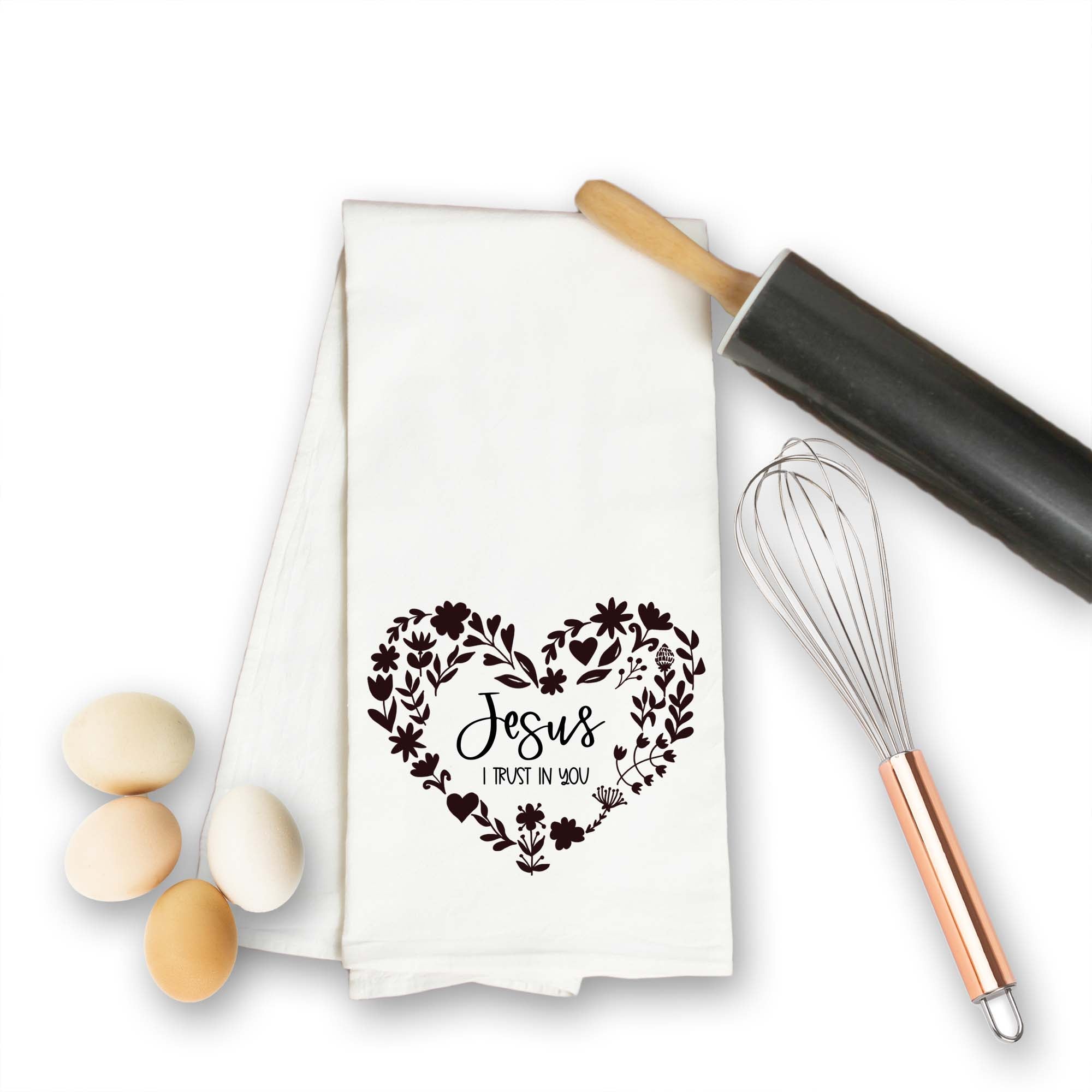 Divine Mercy Kitchen Towel, Jesus I Trust in You